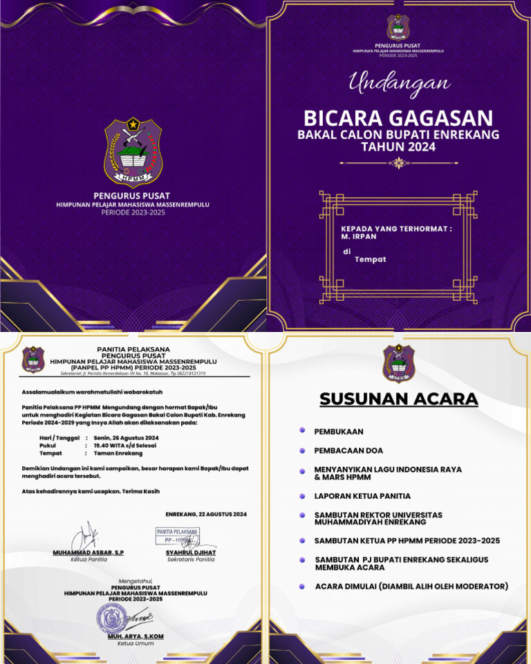 Undangan Bicara Gagasan - M. Irpan | PDF