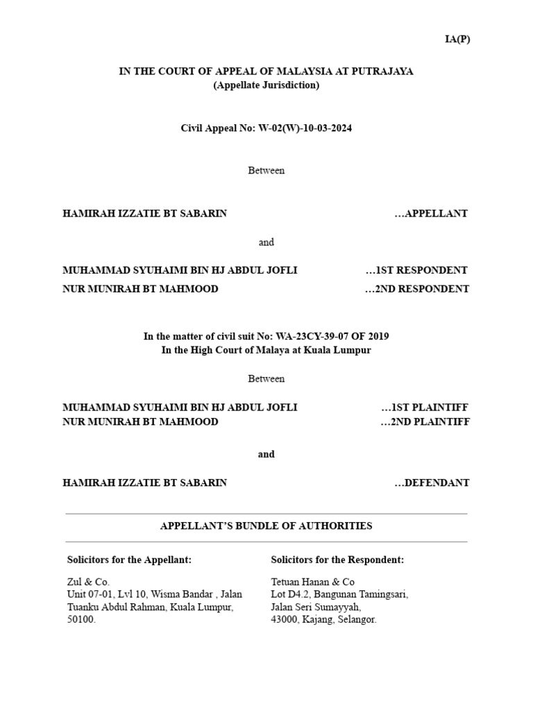 Appellant's BOA Cover Page | PDF