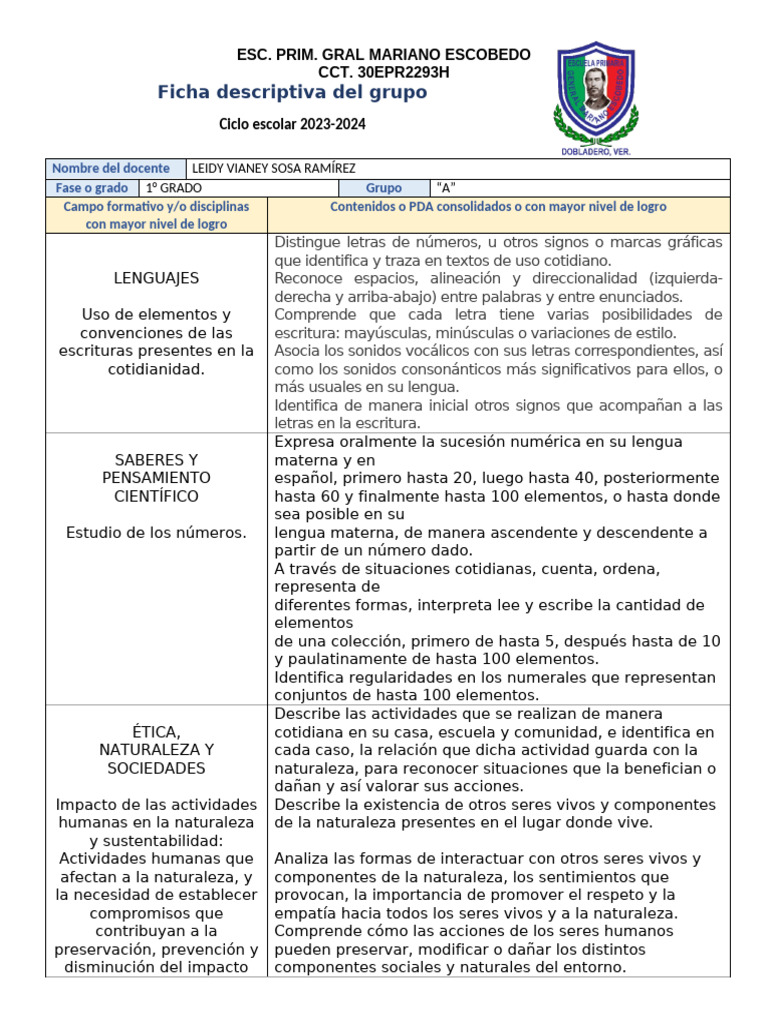 ejemplo de FICHA DESCRIPTIVA | PDF