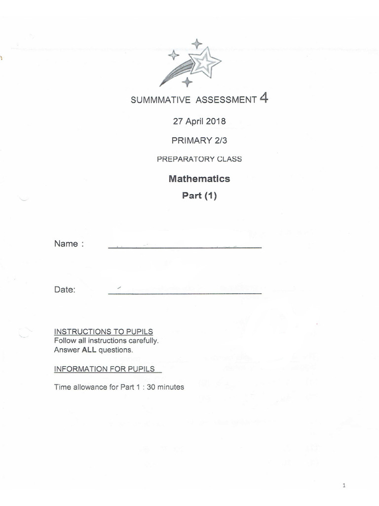 AEIS Maths Apr | PDF