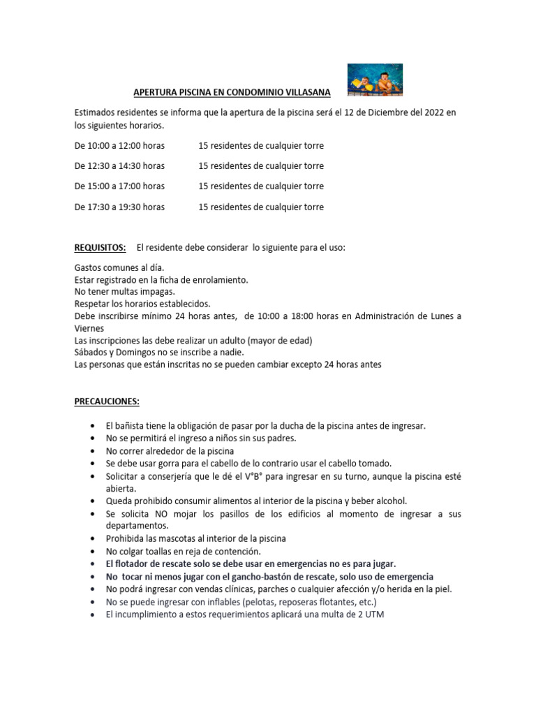 PISCINA CONDOMINIO | PDF