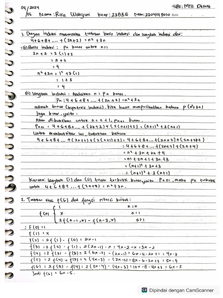 Risa Wahyuni UAS MTK Diskrit | PDF