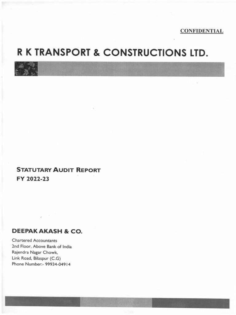 R.K.T.C Stat - Audit Report 2023 | PDF