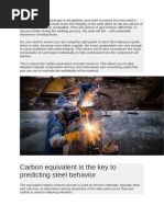 Carbon Equivalent and Weldability in Steel | PDF | Steel | Welding