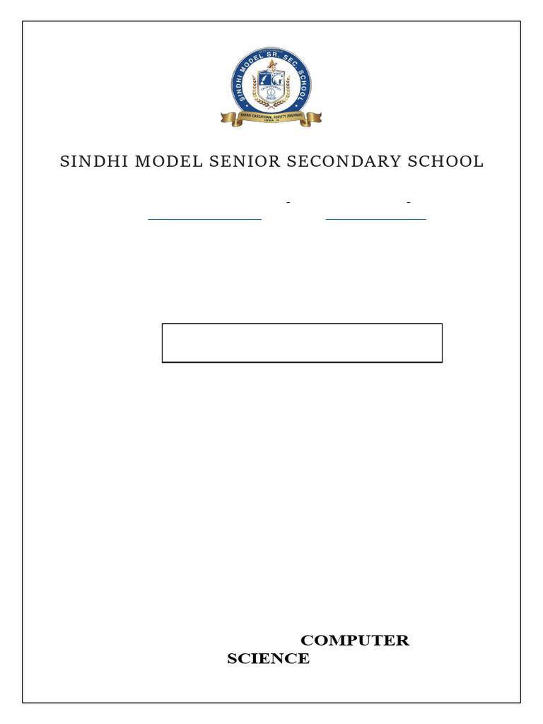 Sindhi Model Senior Secondary School: Roll No | PDF