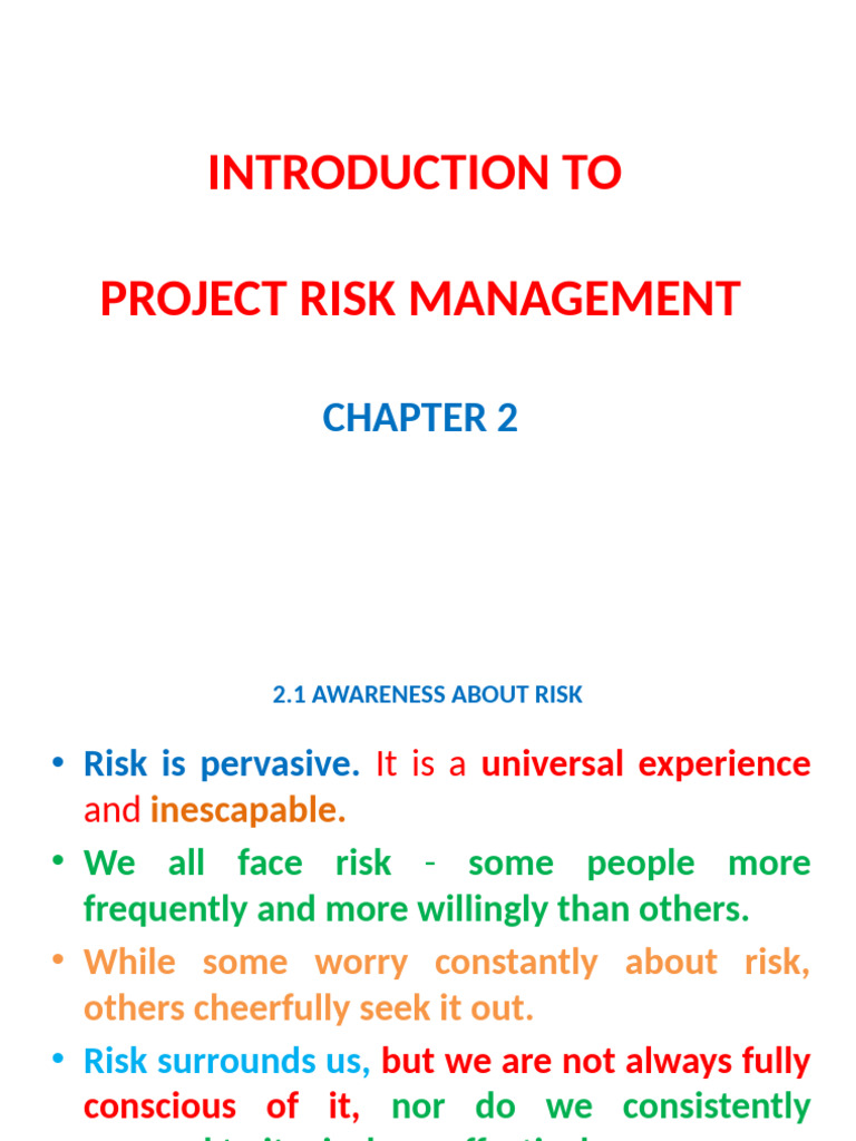 Projt Quality & Risk MGT CH 2 & 3 | PDF