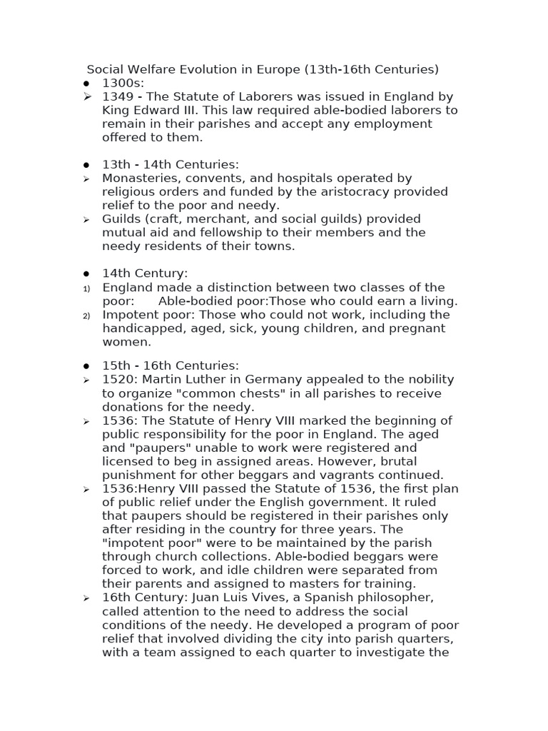 Renaissance Charity and Social Welfare | PDF | Poverty | History