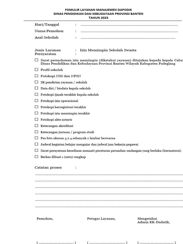 Form Layanan Manajement Dapo 2023 - 231213 - 131305 | PDF