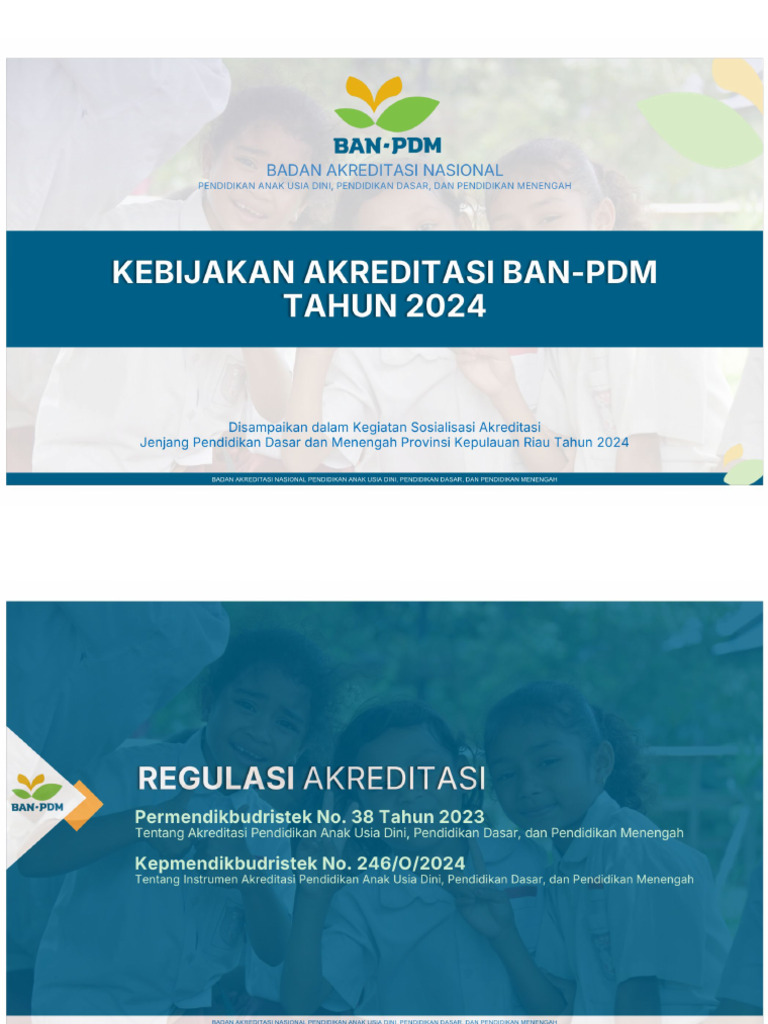 Kebijakan BAN-PDM Untuk Sosialisasi Dasmen 2024 (Kepri) | PDF