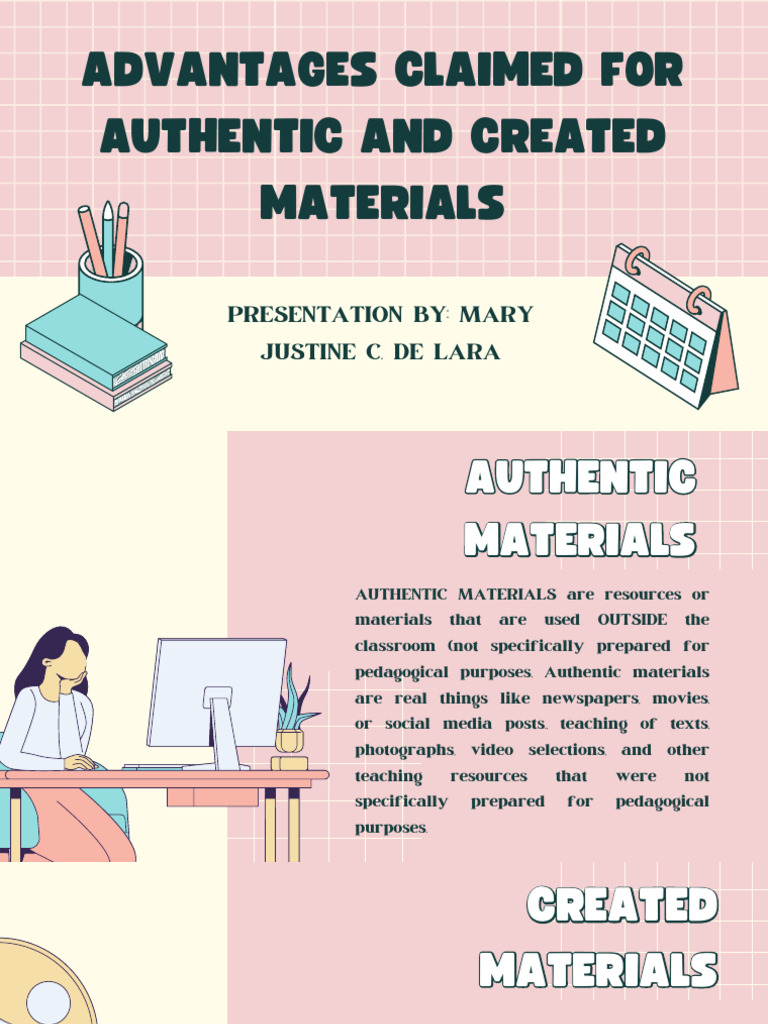 Advantages-claimed-for-authentic-and-created-materials-DE-LARA | PDF