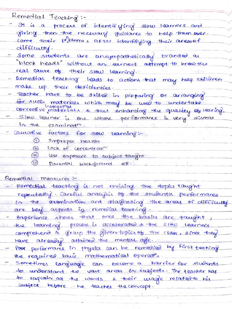 Remedial Teaching | PDF | Teaching Methods & Materials | Technology ...