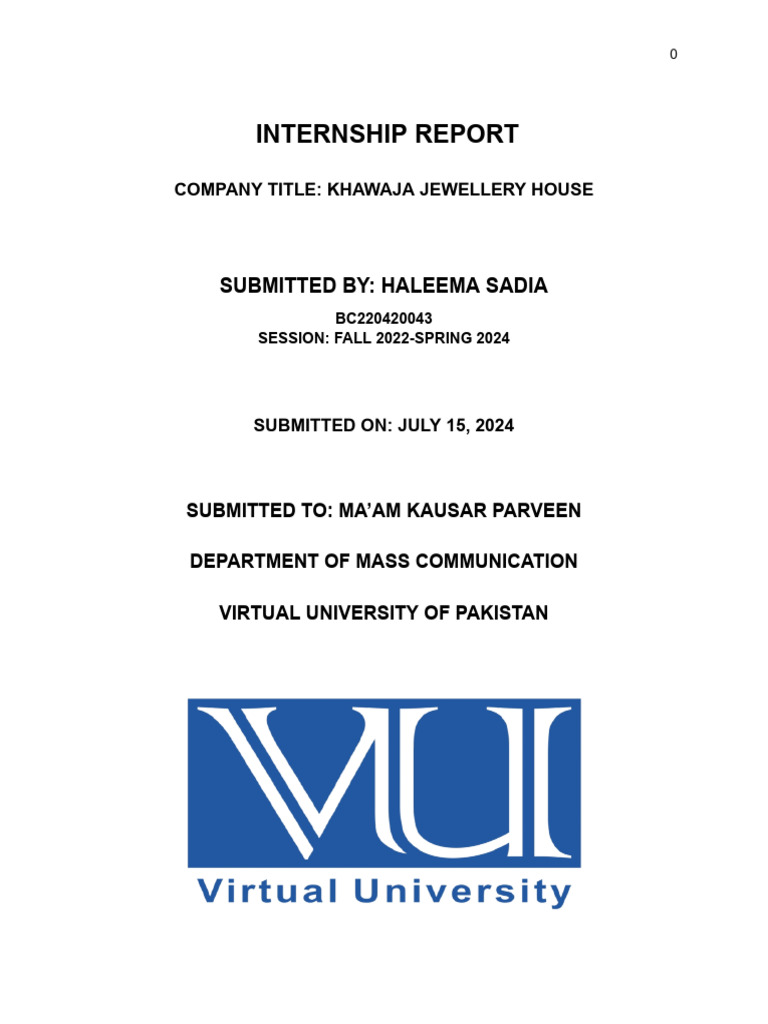 Internship Report | PDF