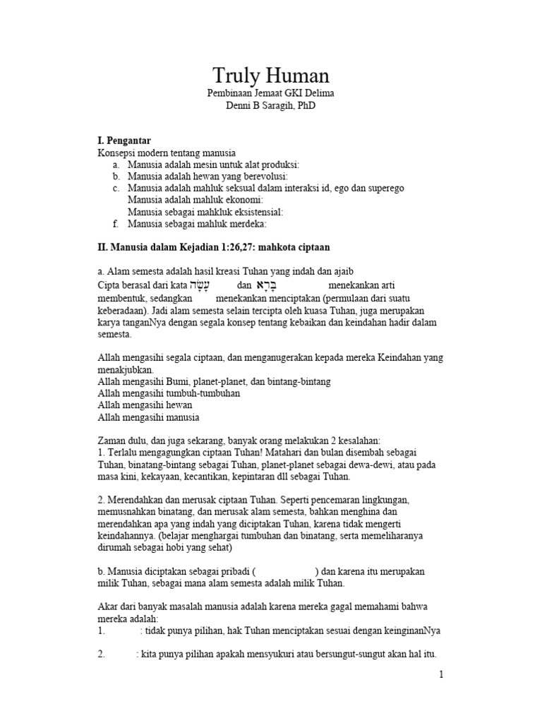 Truly Human | PDF