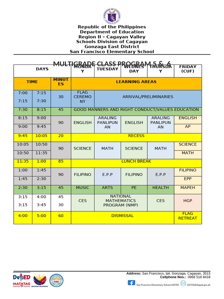 Mg Class Program 5&6 | PDF