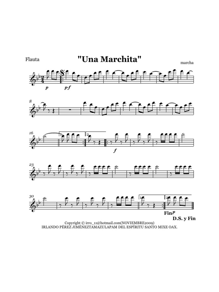 Una Marchita - Partes | PDF