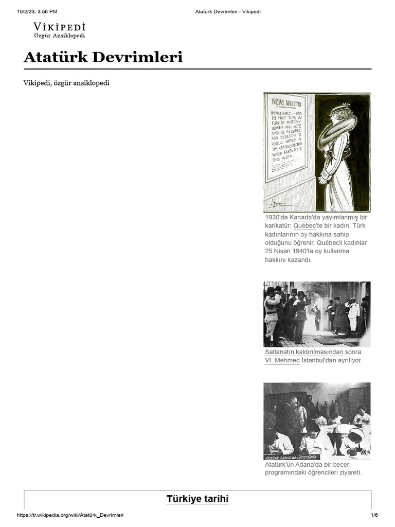 Atatürk Devrimleri - Vikipedi | PDF