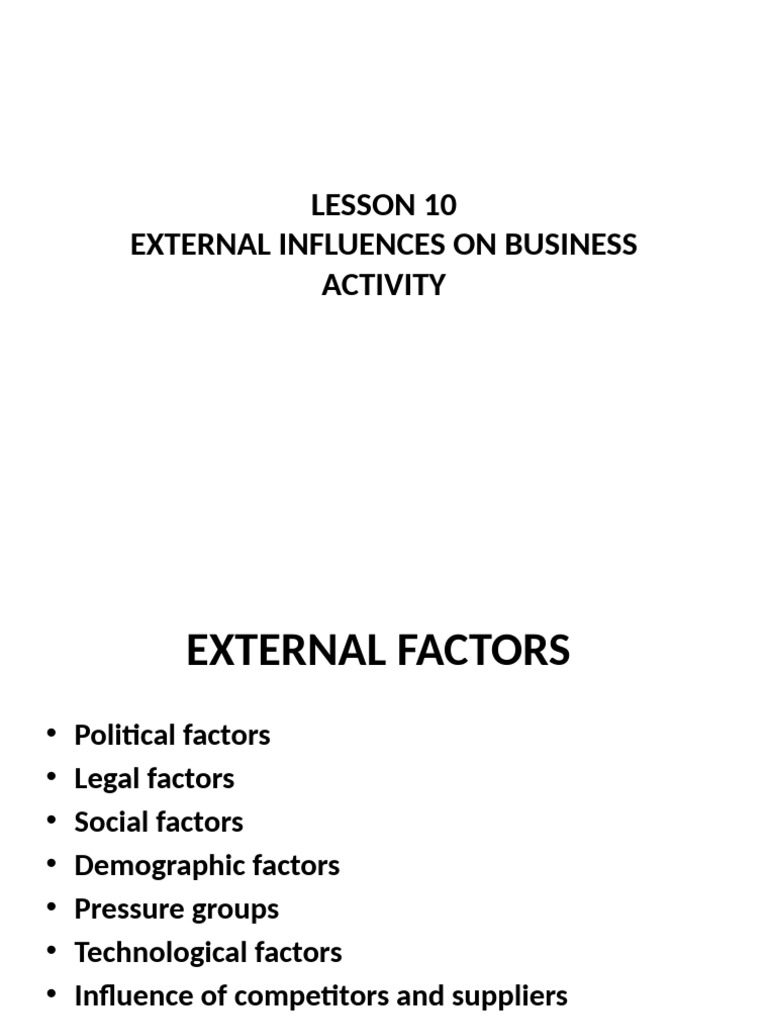 Lesson 10 &11.Pptx External Influences | PDF