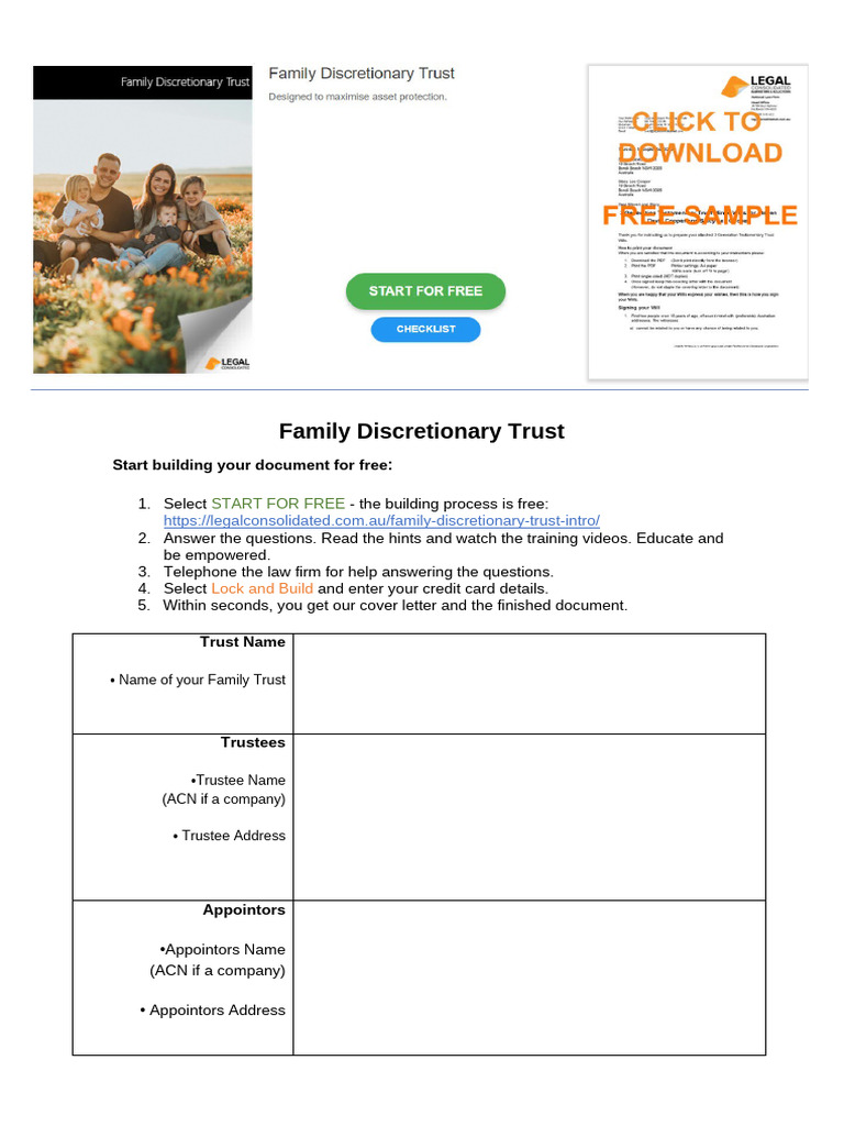 Family-Trust-Checklist | PDF