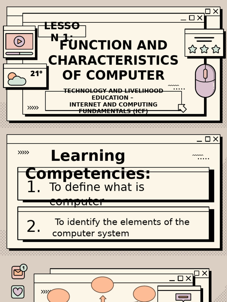 Lesson 1 Function and Characteristics of Computer | PDF