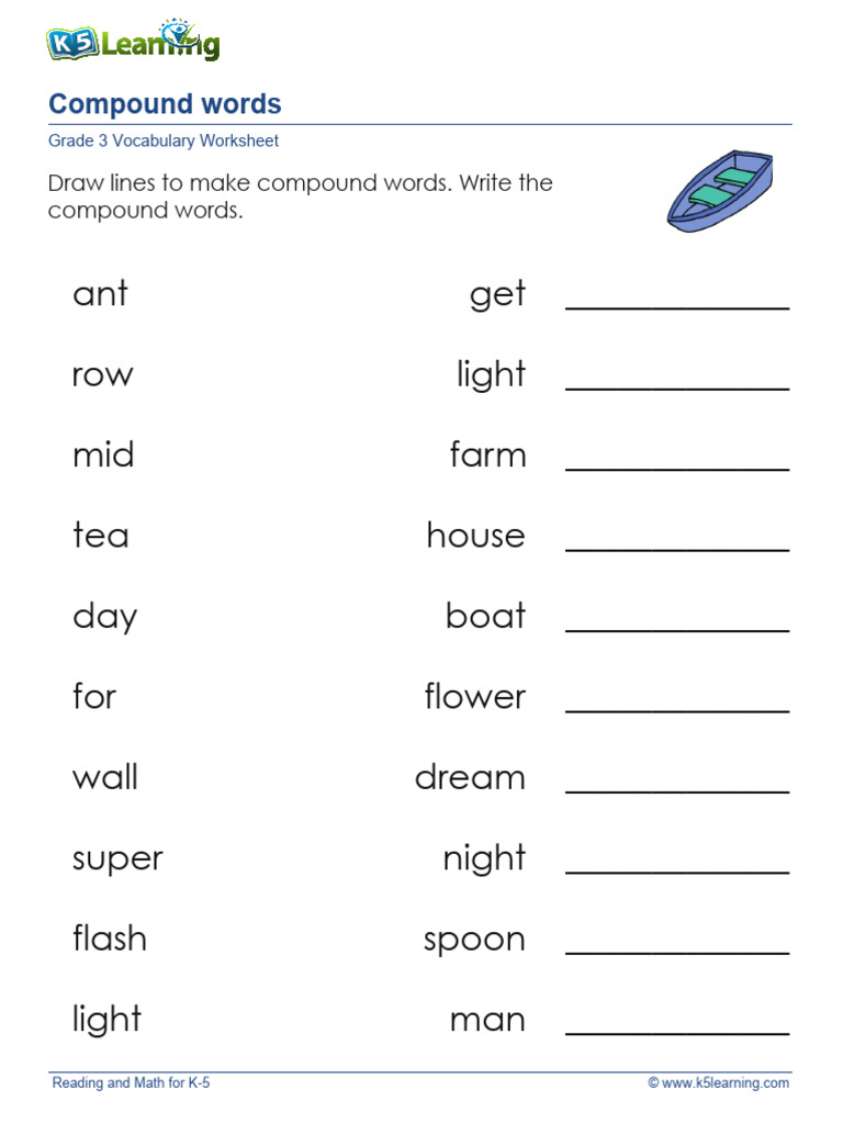 Grade 3 Compound Words 1 (1) | PDF