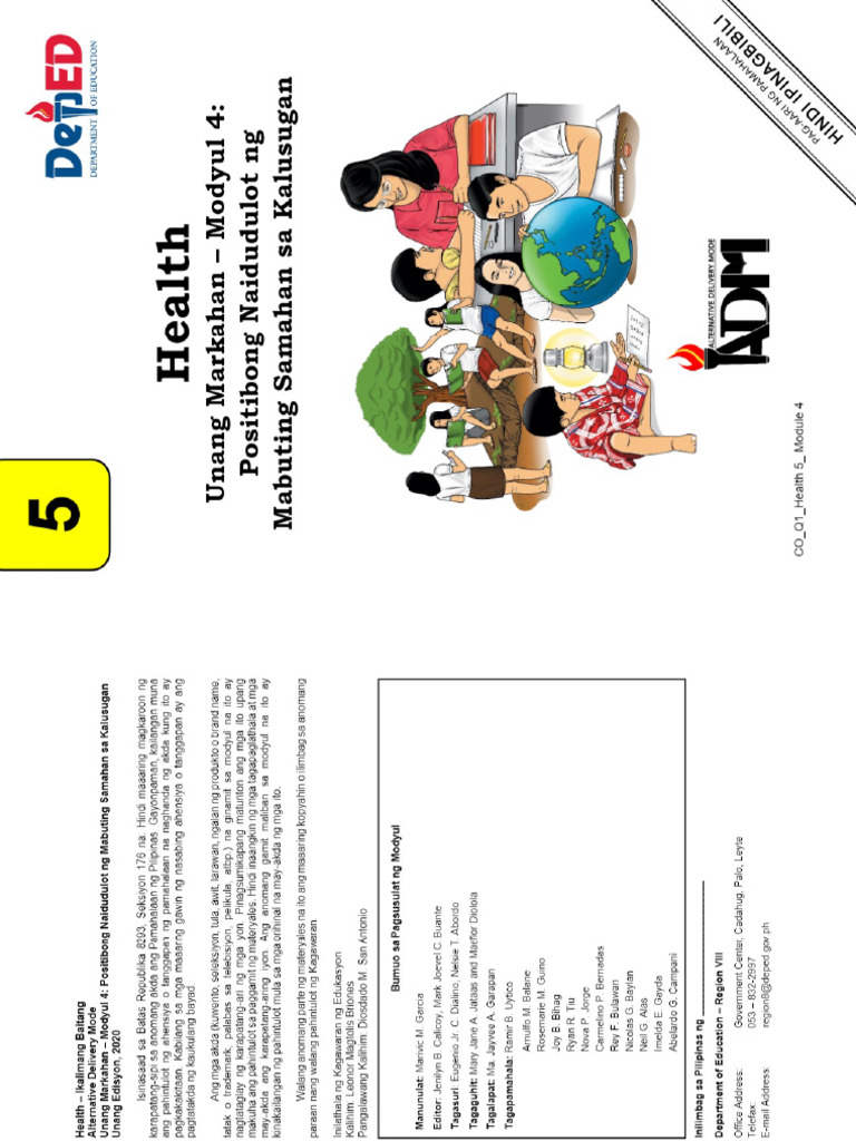 Grade 5 Mapeh (Health) Module 4 Quarter 1 | PDF