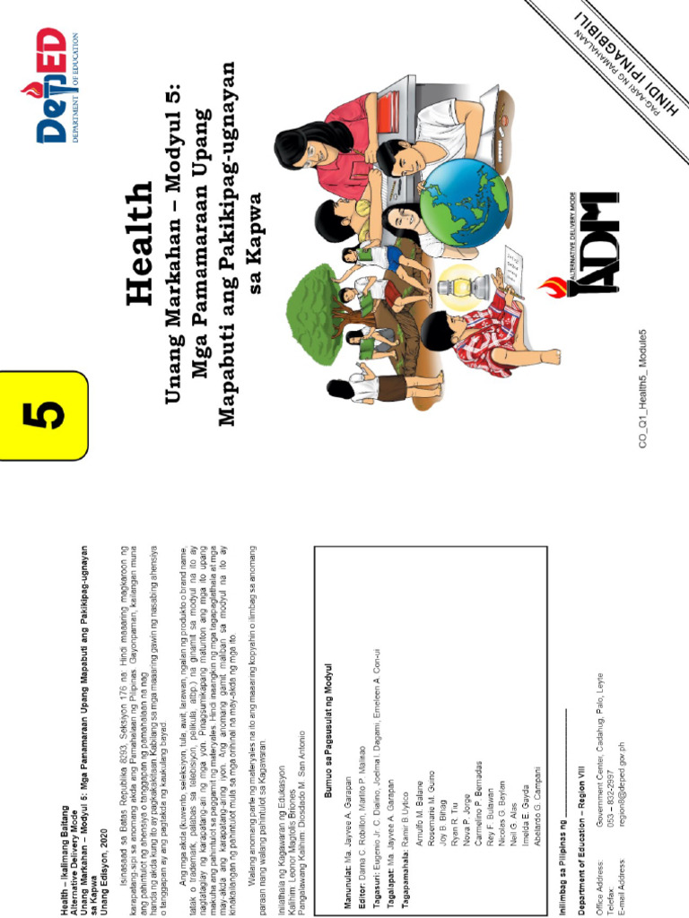 Grade 5 Mapeh (Health) Module 5 Quarter 1 | PDF