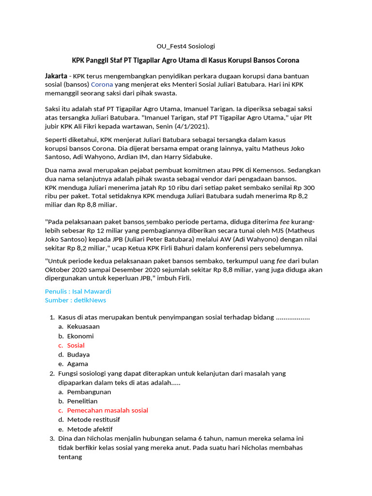 Soal Opsilon 4 | PDF