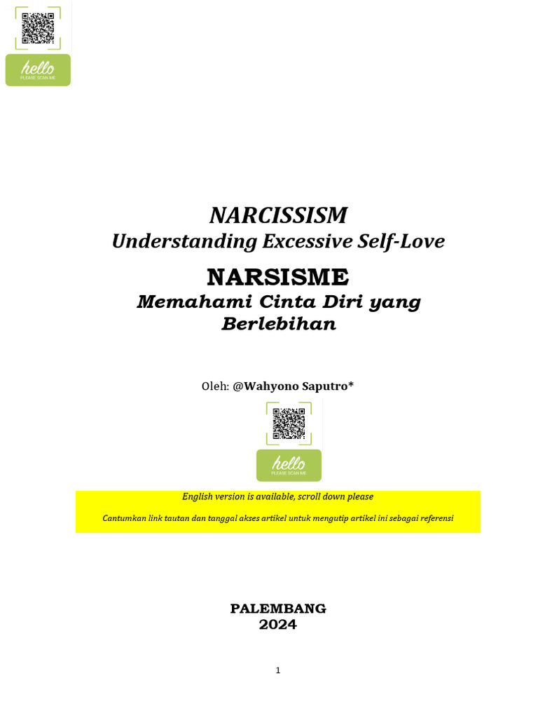 NARSISME Memahami Cinta Diri Yang Berlebihan | PDF | Sains & Matematika
