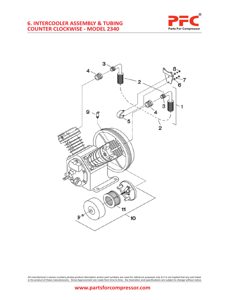 Intercooler Assembly & Tubing Counter Clockwise-Model 2340 | PDF