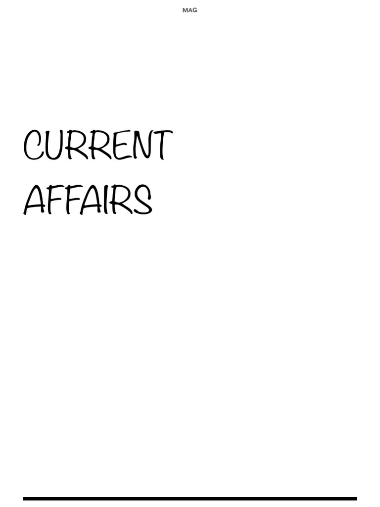 Current Affairs Latest | PDF