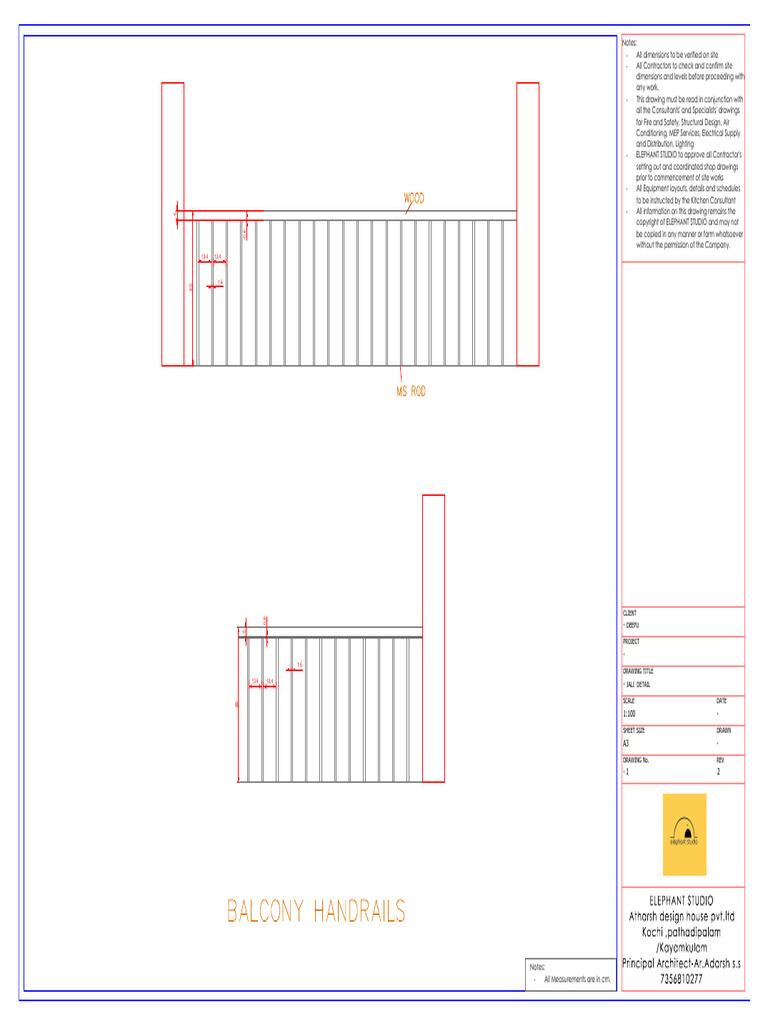 Deepu Detail - Balcony Hand Rail | PDF