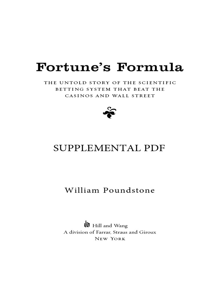 Fortunes Formula | PDF
