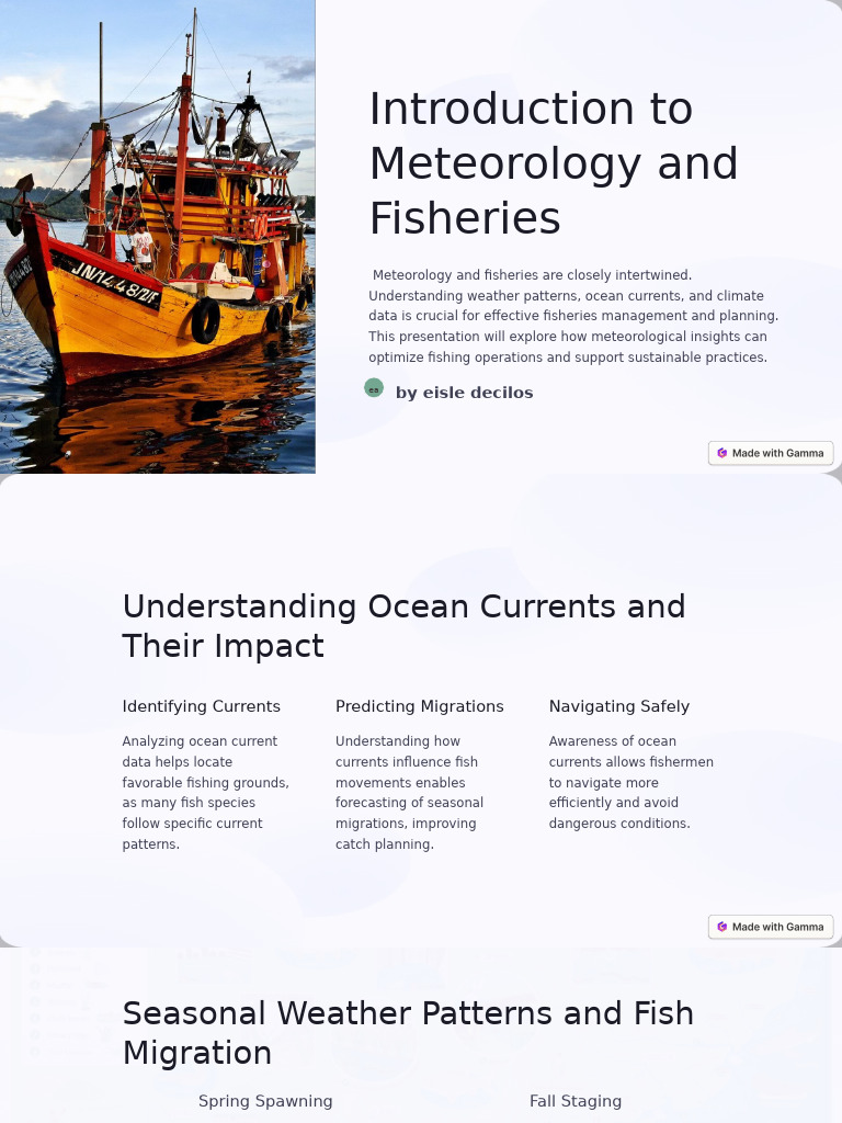 Introduction To Meteorology and Fisheries | PDF