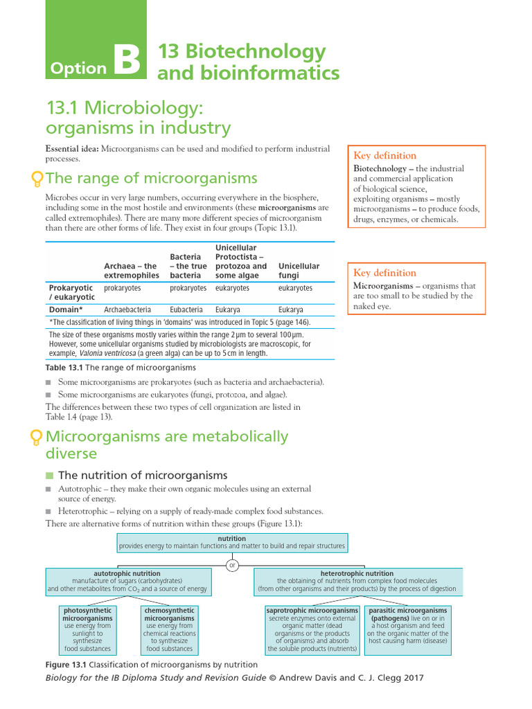 Biology Ib Option B | PDF