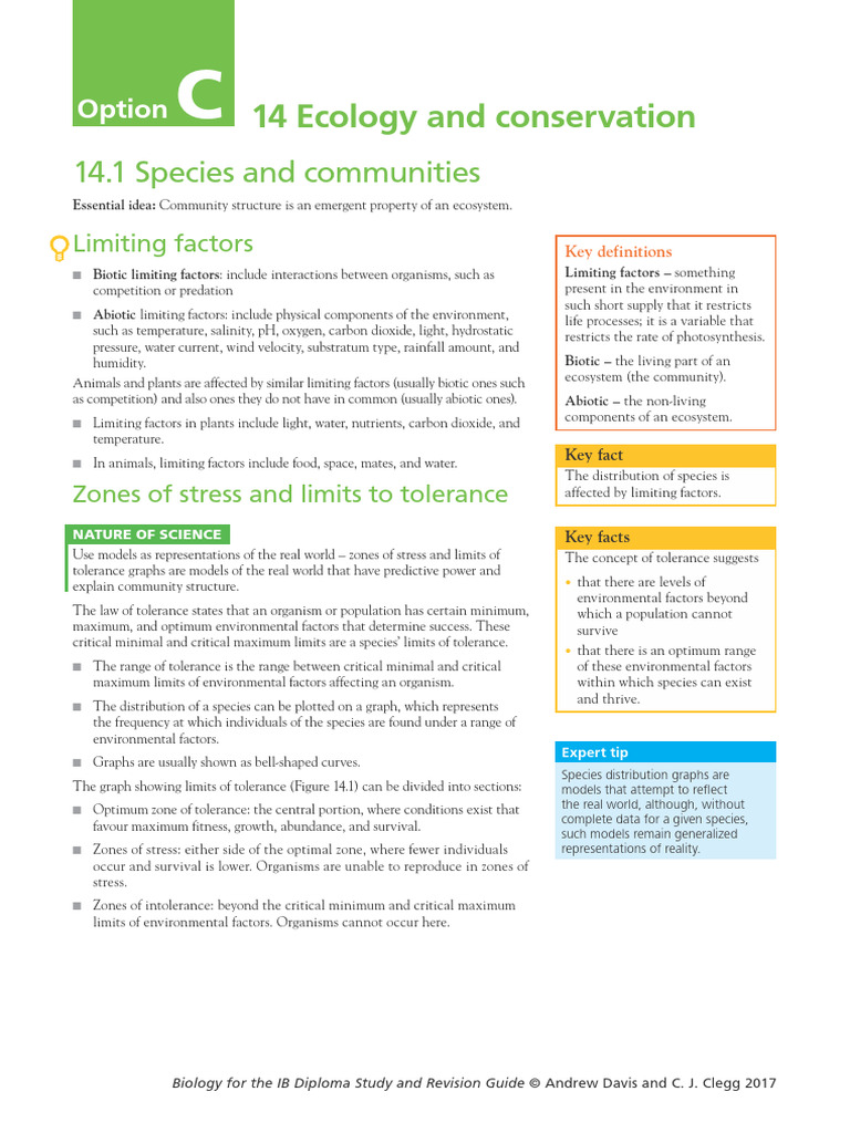 Biology Ib Option C | PDF