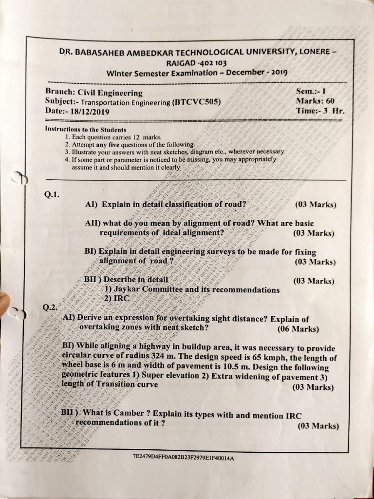 TRE Winter 2019 Answer | PDF