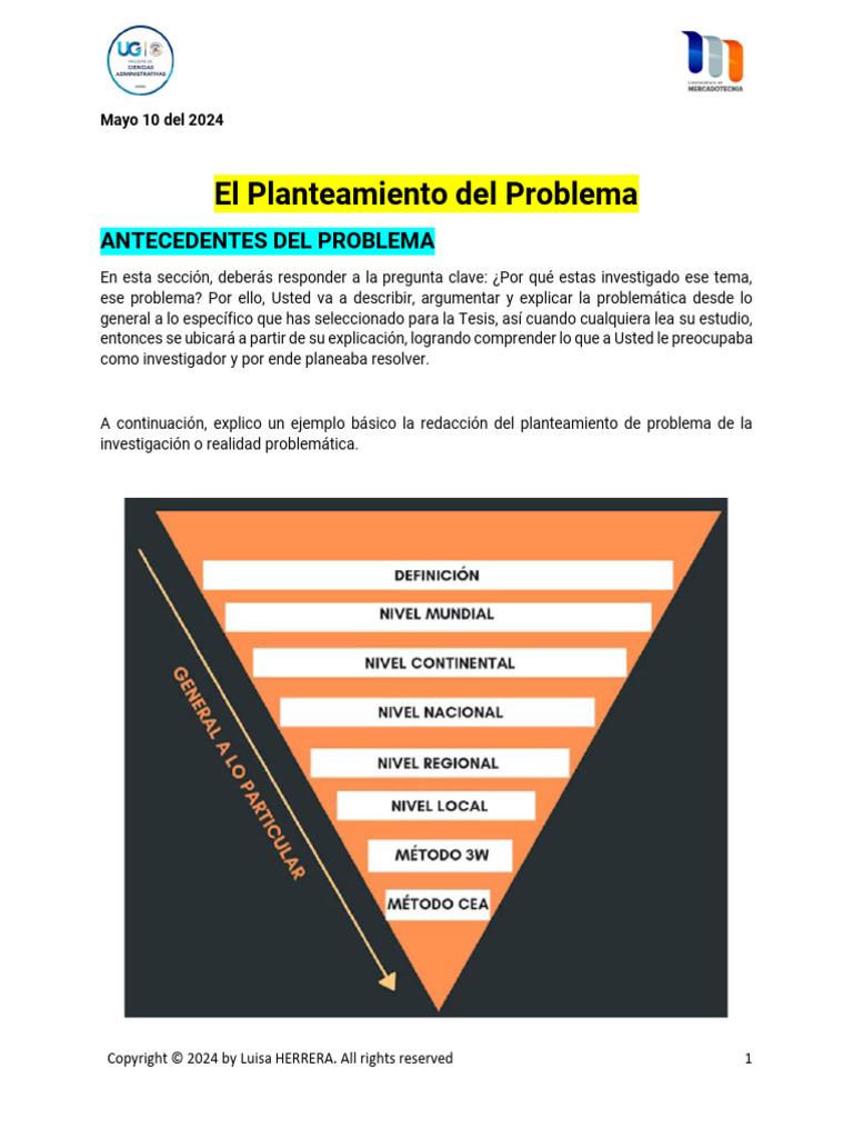 El Planteamiento Del Problema CI 2024 2025 | PDF | Business | Planificación