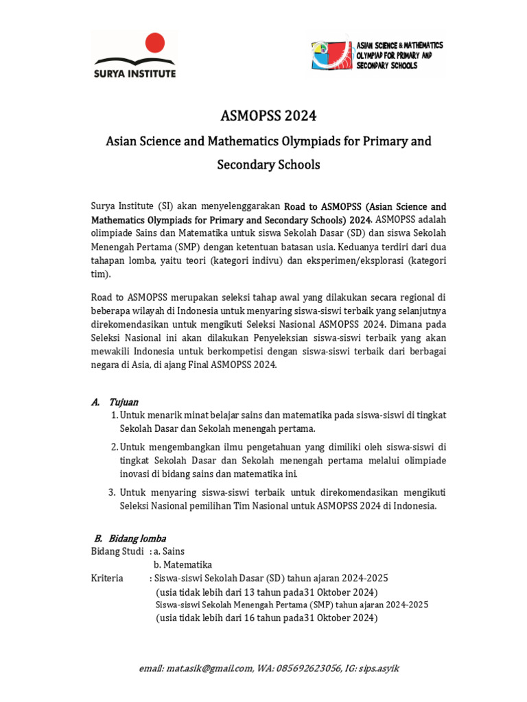 Venue Information Road To ASMOPSS 2024 | PDF