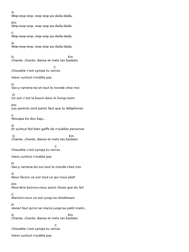 Chante - Les Forbans | PDF