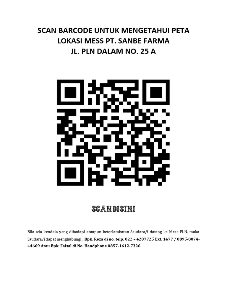 Scan Barcode Untuk Mengetahui Peta Lokasi Mess | PDF