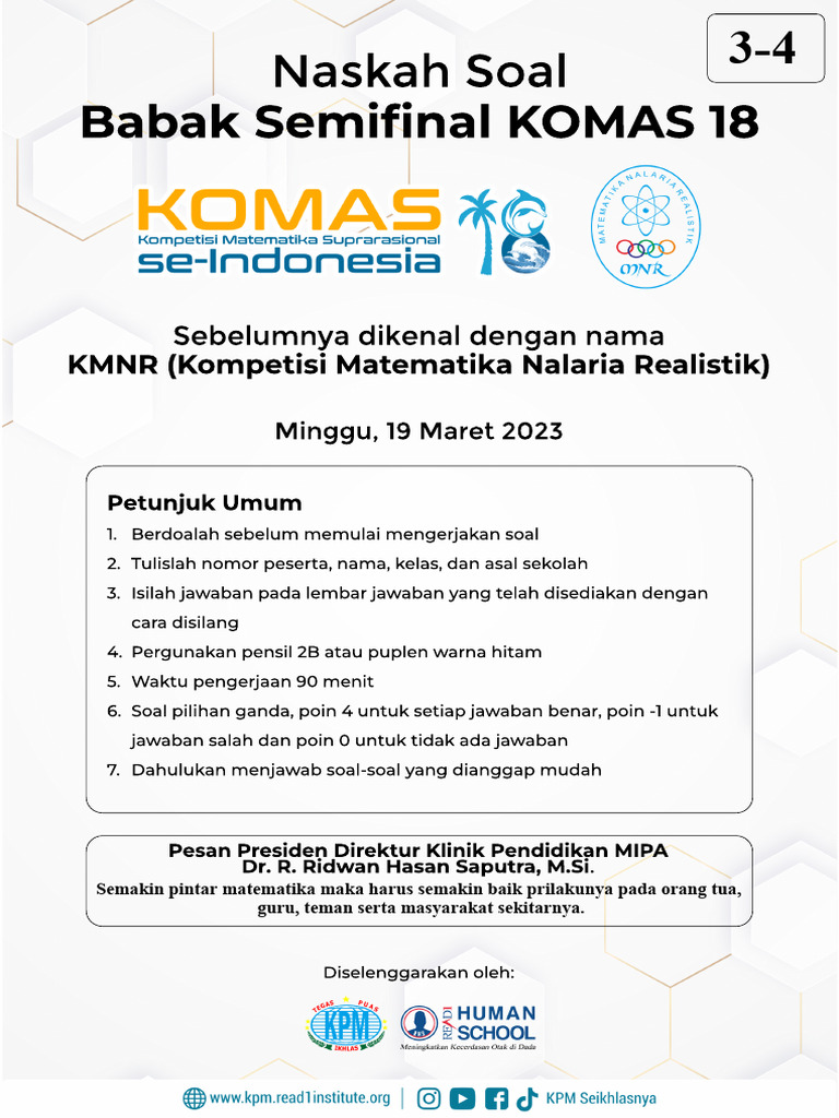 NS-SF KOMAS 18 Level 3-4 | PDF