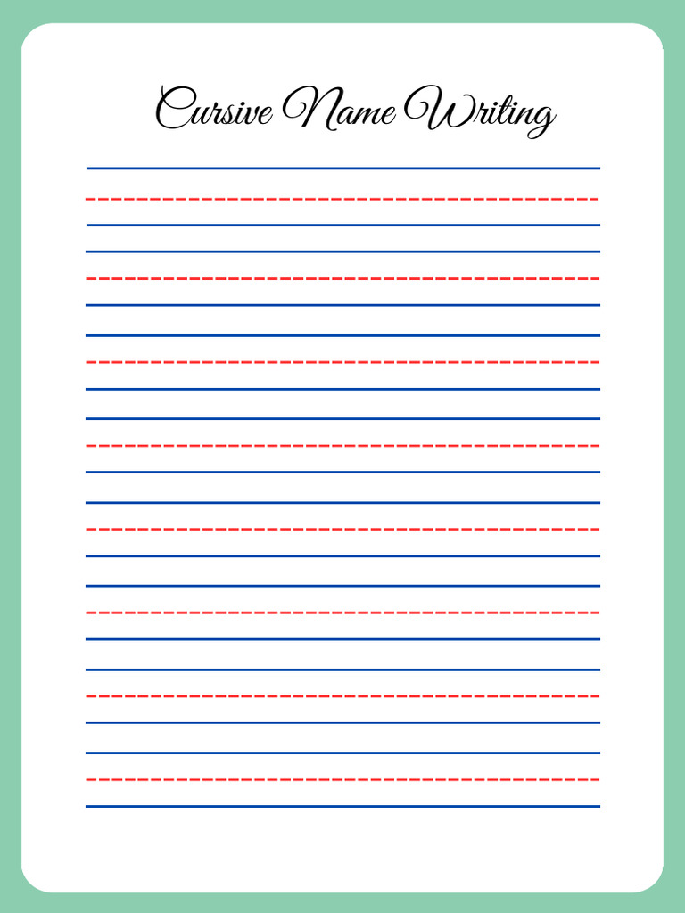 Green Cursive Letters Handwriting Worksheet_20240811_165533_0000 | PDF