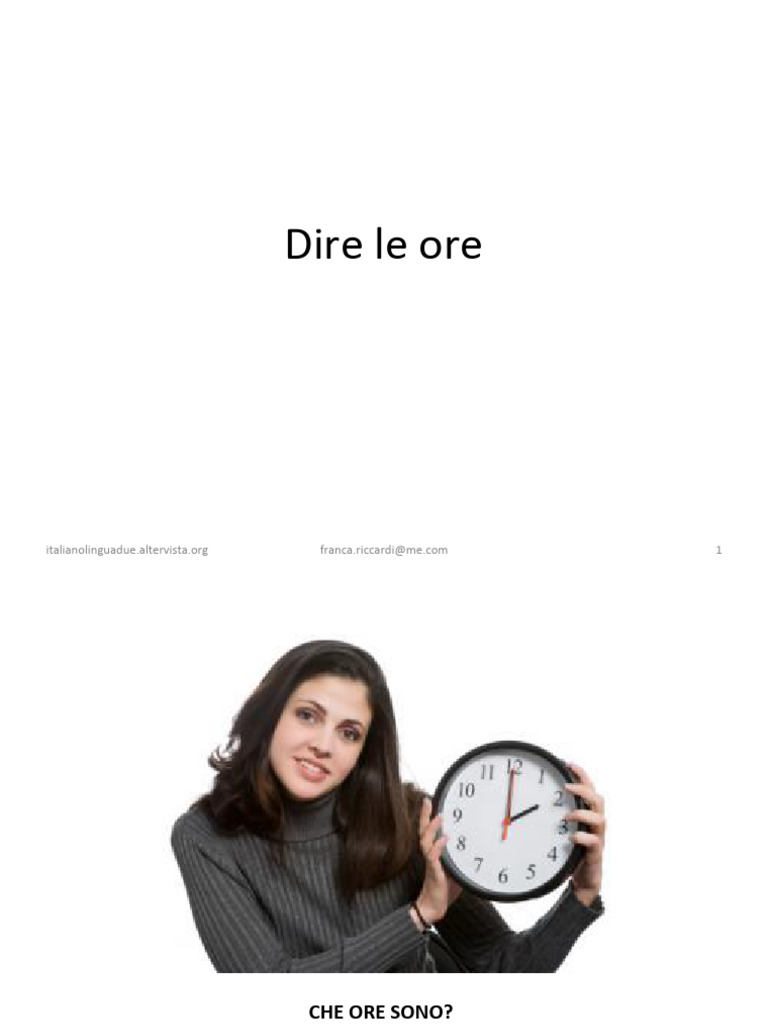 Che Ore Sono | PDF Che Ore Sono | PDF