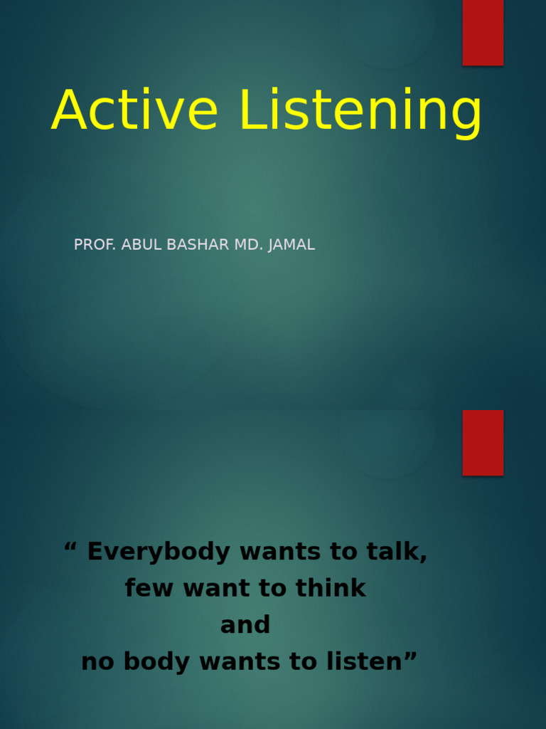 Active Listening | PDF