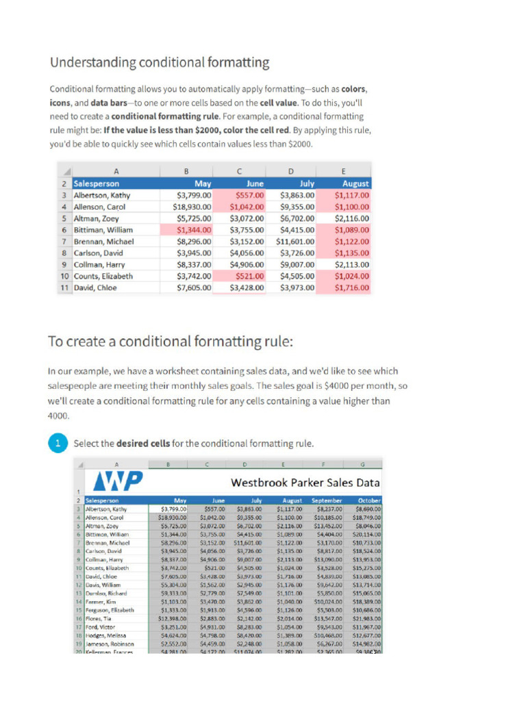 Conditionalformatting Practice | PDF