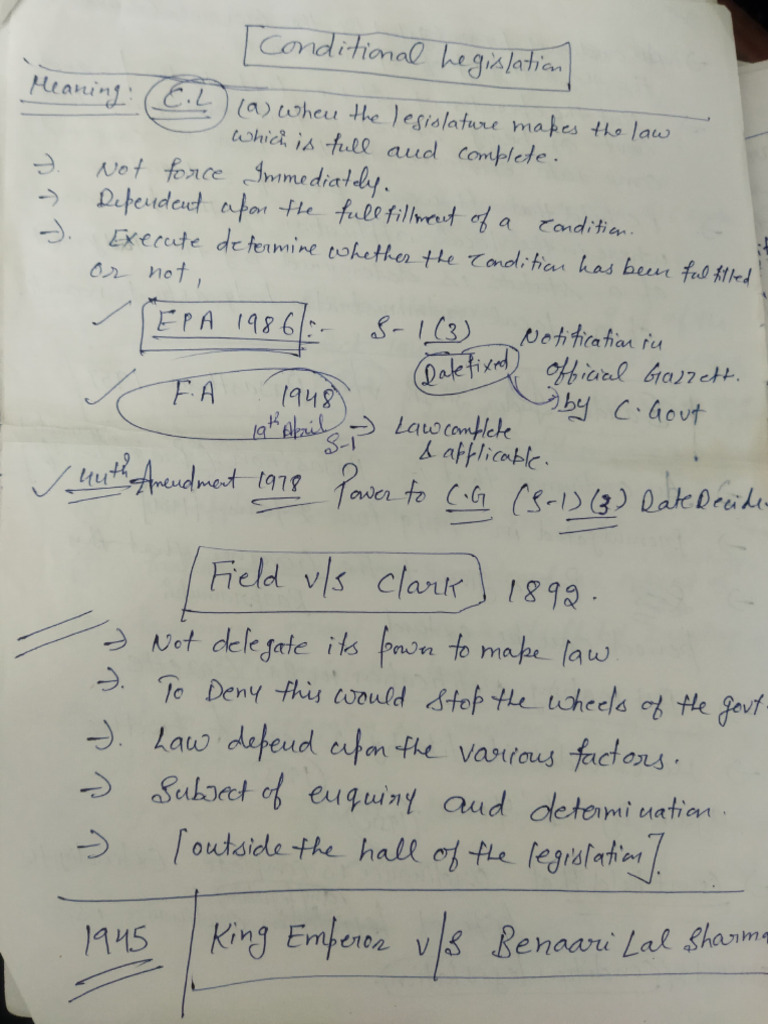 Conditional Legislation | PDF