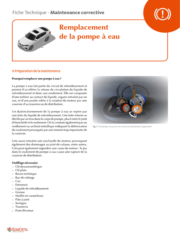 Remplacement Pompe A Eau | PDF