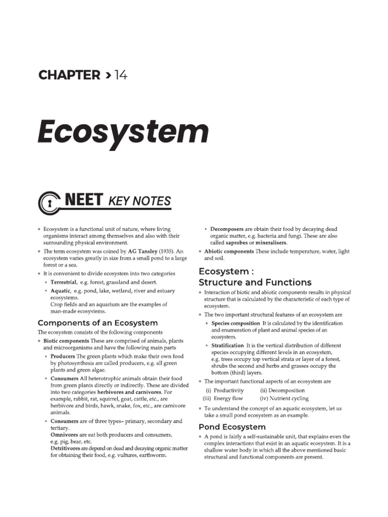 Class 12. 14 Ecosystem | PDF