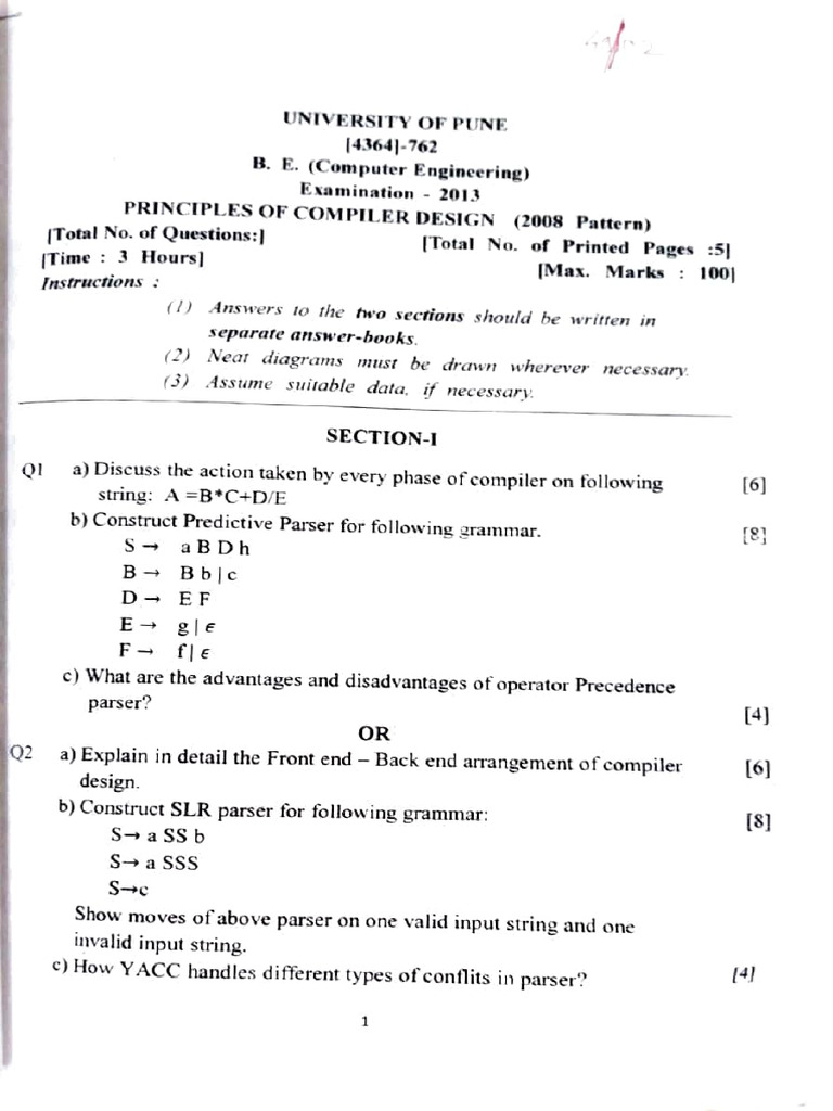 Principles: Compiler Engineering) | PDF