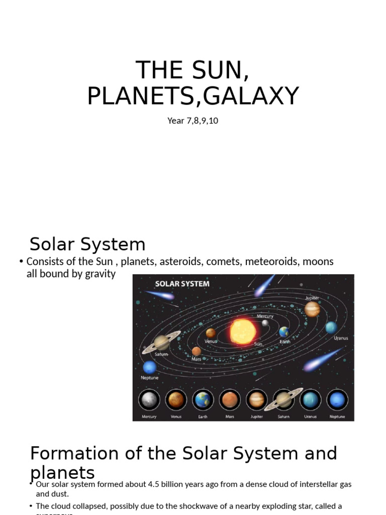 The Sun. planets,Galaxy | PDF
